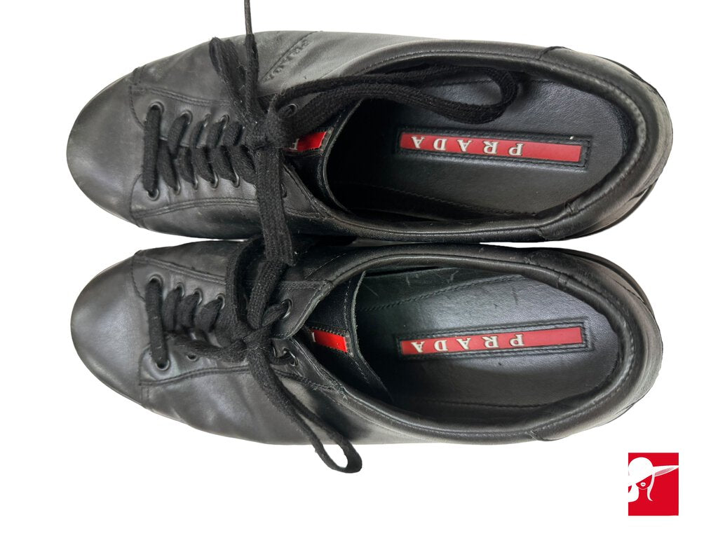 Prada men's leather lace up sneakers 4E 2860 size 7.5 – Agents In Style ...
